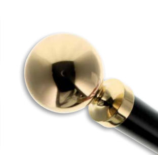 Polished brass curtain rod - B30614 - BOULET - brass / ceiling mounted ...