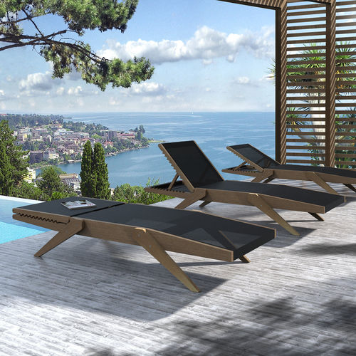 Contemporary sun lounger - CROCO - INFINE DESIGN OBJET - canvas ...
