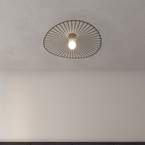 Contemporary ceiling light - RAYS - cattaneo - curved / ring-shaped / iron