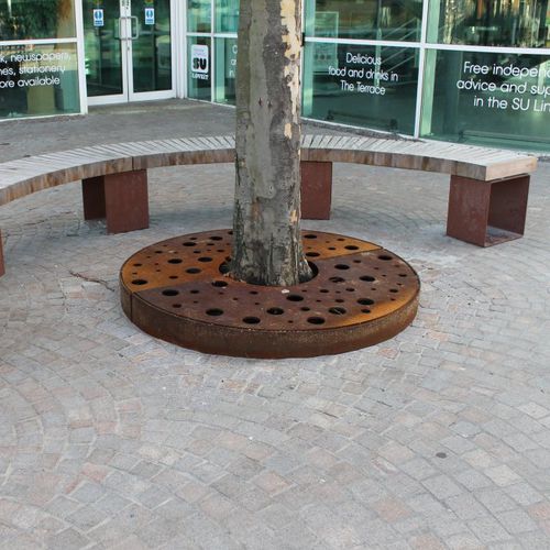 Round tree grate - THIRLMERE - LOGIC STREET & PARK FURNITURE - COR-TEN ...