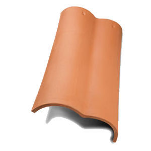 Edge roof tile - CURVED RAKE - Cerámica Verea, S.A. - clay / red / brown
