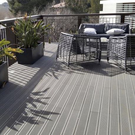 WPC deck board - plasticos escanero s.l - grooved / thermally treated / clip-on