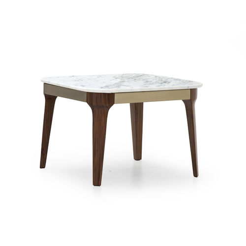 Contemporary side table - V225 - Aston Martin - marble / walnut base ...