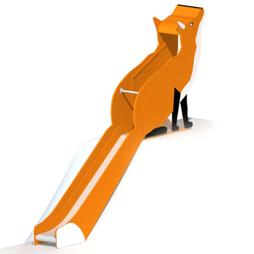 Upright slide - FOX - Tiptiptap - for playground / stainless steel