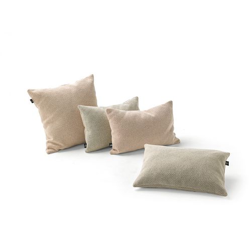 Rectangular cushion - OGO - plain / fabric / beige