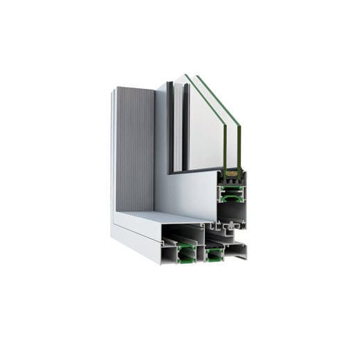 Glass door profile - SL2450 - ALUMINCO - aluminum / thermally-insulated