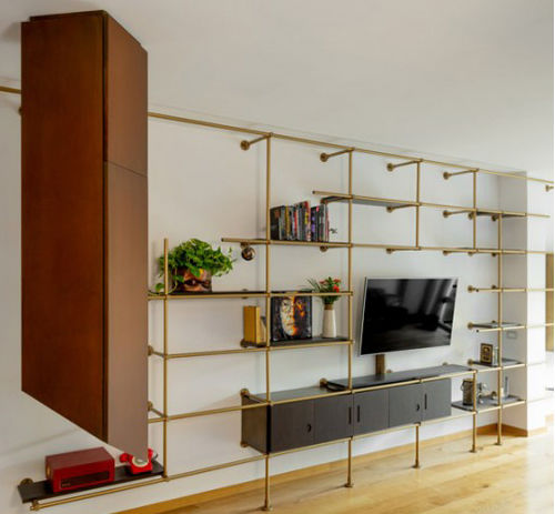 Wall-mounted shelf - MÉTRO - Trackdesign - modular / high / contemporary