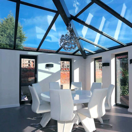 Fixed glass roof - PRADA - Aluminante - aluminium / insulated / double ...