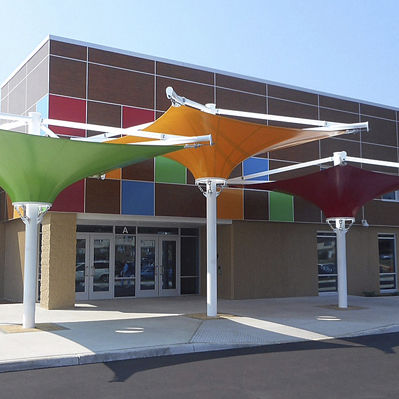 Metal frame tensile structure - ICON INTERIORS AND EXTERIORS - sail ...