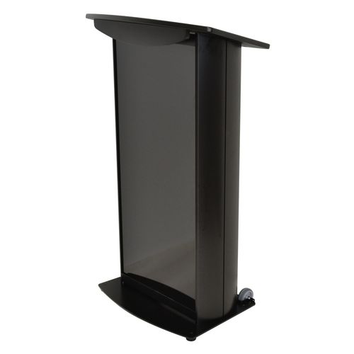 Conference lectern - 1ALH2D - Podium pros - on casters / anodized aluminum