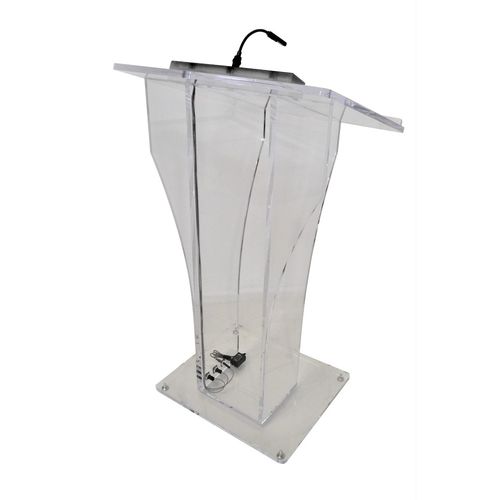 Conference lectern - 1ACCOLFLRWC - Podium pros - stand-up / machined ...