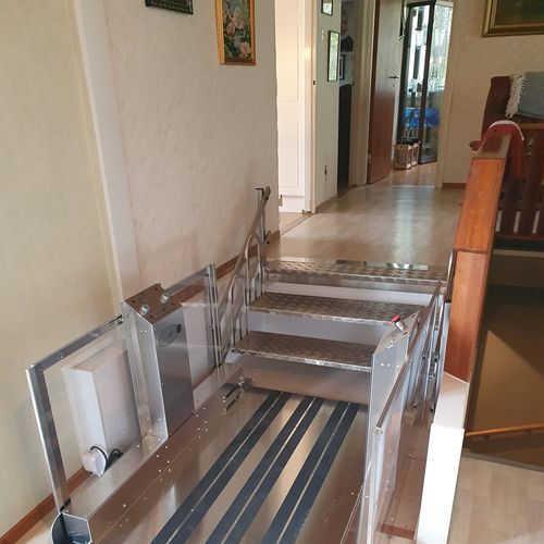 Straight access staircase - Stair Tech - Tech Line Sweden - metal step ...