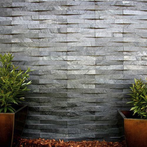 Slate wall cladding - SILVER SHINE LEDGE - INDIA STONE EXPORT - indoor / outdoor / textured