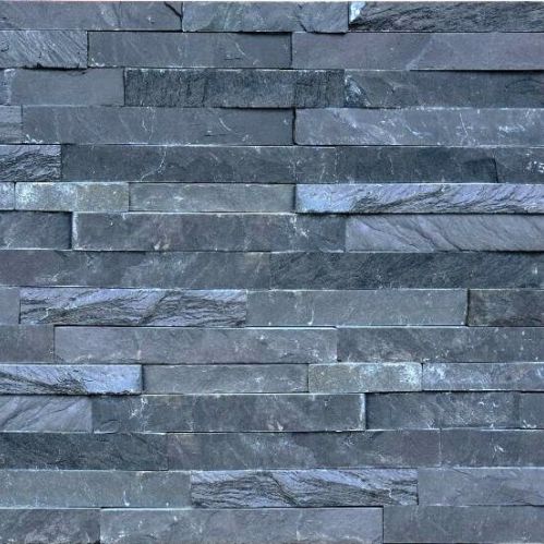 Slate wall cladding - ZAKRANA BLACK - INDIA STONE EXPORT - indoor ...