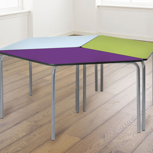 Contemporary classroom table - EQUATION™ JEWEL - metalliform - MDF / metal base / rectangular