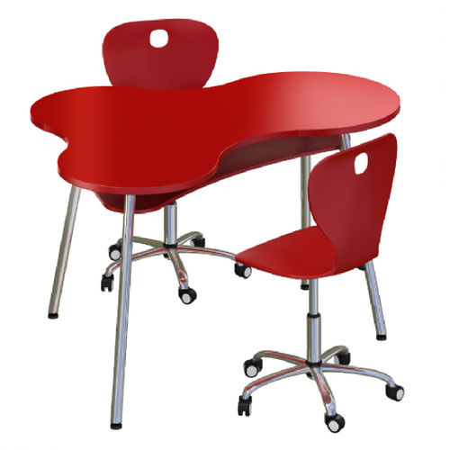 Contemporary classroom table - PUZZLE - OFISTIM - laminate / metal base ...