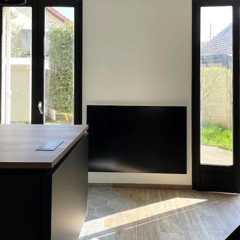 Electric radiator - CI-GLASS1000W-BLACK - Heat4all France - 1000 w ...