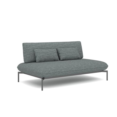 Contemporary sofa - OZE - IVINI - outdoor / fabric / gray