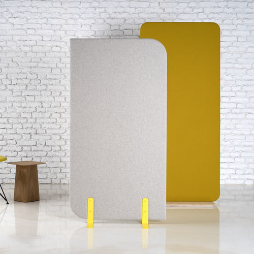 Free-standing office divider - SHADE - SilentLab - in acoustic fabric ...