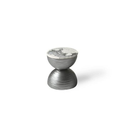 Contemporary side table - OTTO - HESSENTIA | Cornelio Cappellini - marble / metal base / round