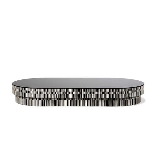 Contemporary coffee table - ENIGMA - HESSENTIA | Cornelio Cappellini - glass / wood veneer base ...