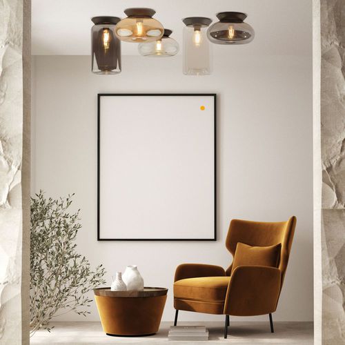 Contemporary ceiling light - CRUET UP/LOW - s.LUCE - round / tubular ...