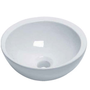 Countertop hand basin - SPOT - LINE ART - round / ceramic