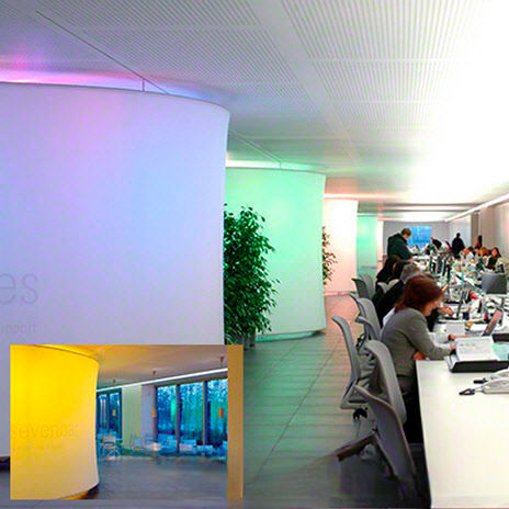 Aluminum stretch ceiling - BARRISOL - canvas / for wall / indoor