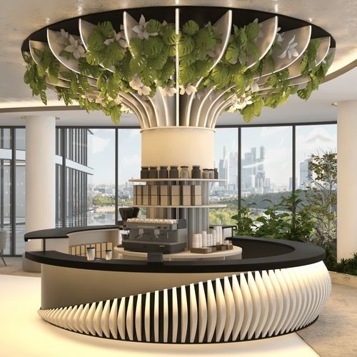 Round reception desk - NewYork - MyWoodream - wooden