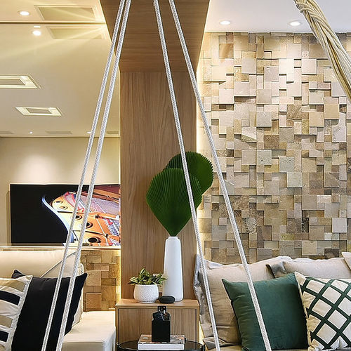 Basalt wall cladding panel - VULCANO SQUARE PUZZLE - BRAZILIAN STONES ...