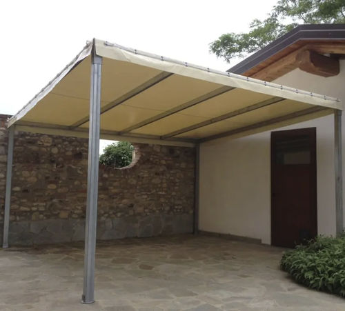 Self-supporting pergola - Perga - Tenso Coverings - galvanised steel ...