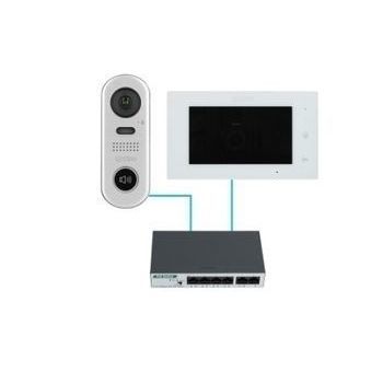 White video door intercom - IP-KIT - CDVI - black / wall-mounted / interior