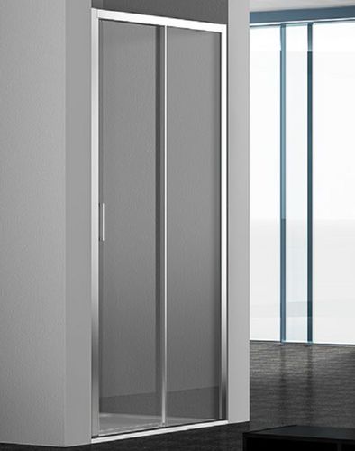 Sliding shower screen - FEP1 - pdplan - for alcoves / tempered glass