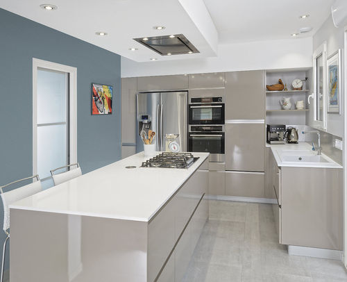 Contemporary kitchen - DELTA : CAPPUCINO GRIS - PYRAM INDUSTRIES ...