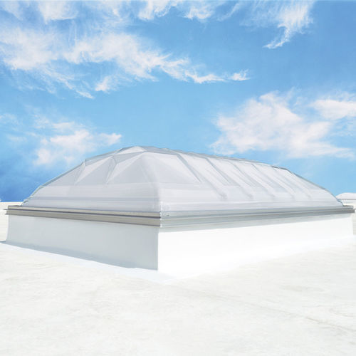 Glass dome skylight - DYNAMIC - VELUX - acrylic / curved / for flat roofs