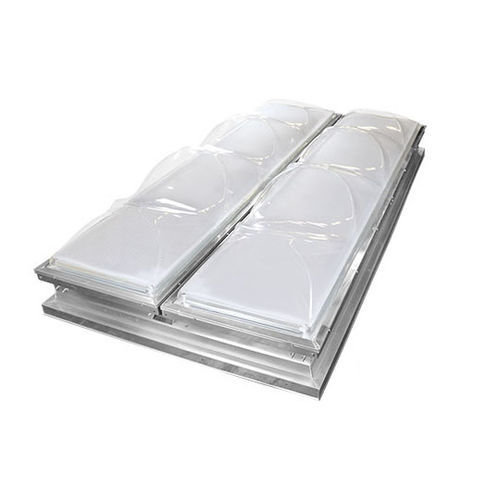 Flat roof dome skylight - MECHANICAL - VELUX - with smoke-extraction vent
