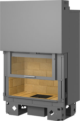 Closed wood hearth - CLASSIC: FRONTAL - TOTEM fire - 1-sided / metal ...