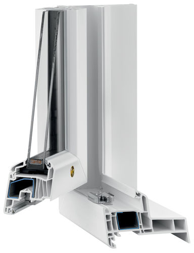 PVC window - T9 70 - TRYBA - casement / double-glazed / thermal break