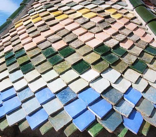 Flat roof tile - GLAZED POINTED - TERRES CUITES DE RAUJOLLES - clay
