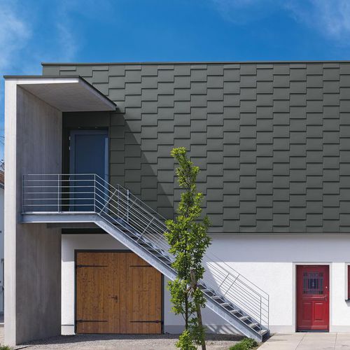 Zinc-titanium facade system - FLAT - RHEINZINK - weather-resistant