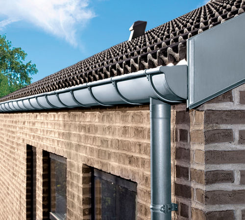 Zinc-titanium roof gutter - RHEINZINK - maintenance-free