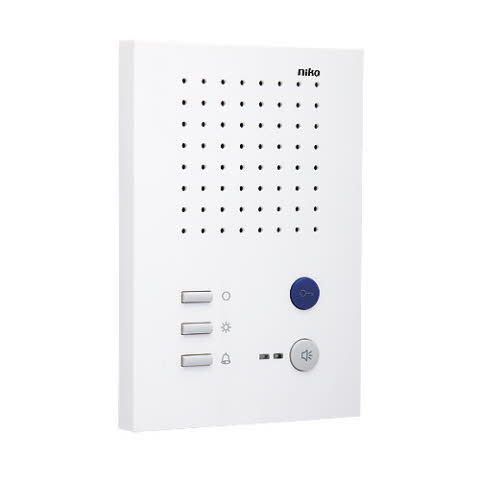 White audio door intercom - 10-520 - Niko - interior / hands-free