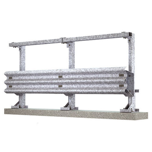 Galvanised steel guard rail - H4-W5 - MARCEGAGLIA - for bridge construction