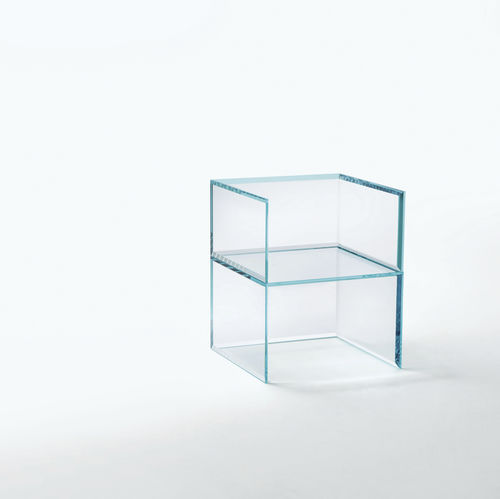 Contemporary armchair - PRISM - GLAS ITALIA - glass / transparent