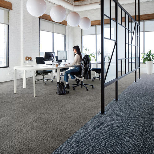 Carpet tile - ZEN STITCH - Interface - tufted / loop pile / structured