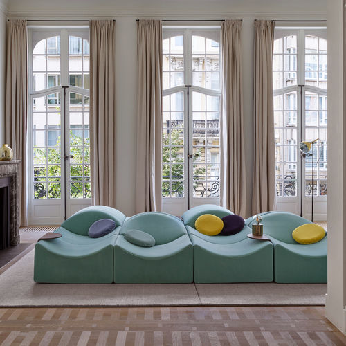 Modular sofa - Asmara - Ligne Roset - contemporary / fabric / leather