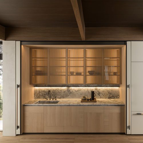 Contemporary kitchen - TIVALÌ 2.0 - Molteni&C - solid wood / medium-size / with handle