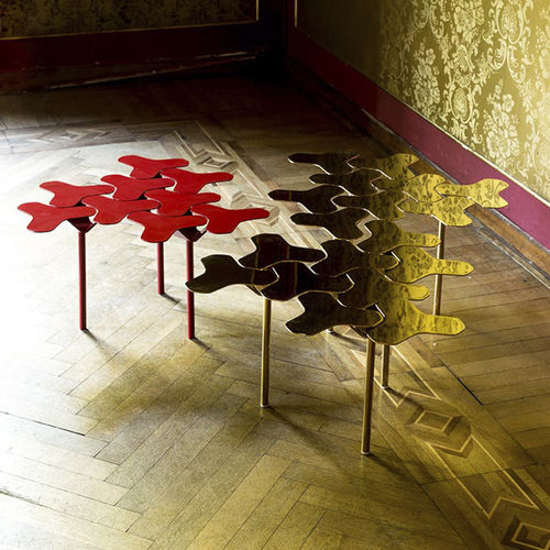 Original design coffee table - Nanook - MOROSO - sheet steel / powder ...