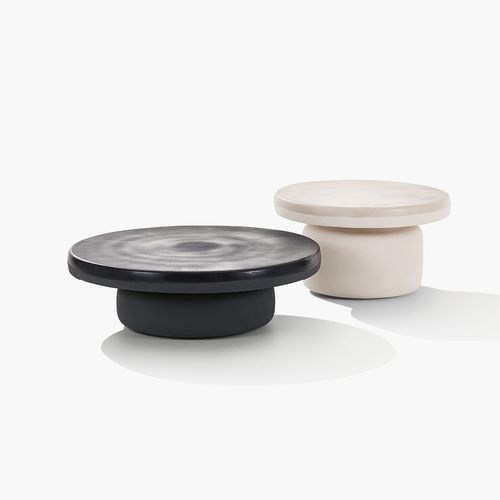 Contemporary coffee table - CREW - Poliform - ceramic / ceramic base ...