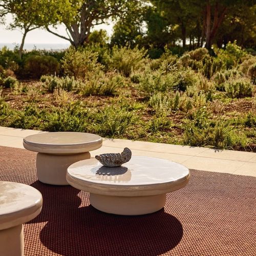 Contemporary coffee table - CREW - Poliform - ceramic / ceramic base ...